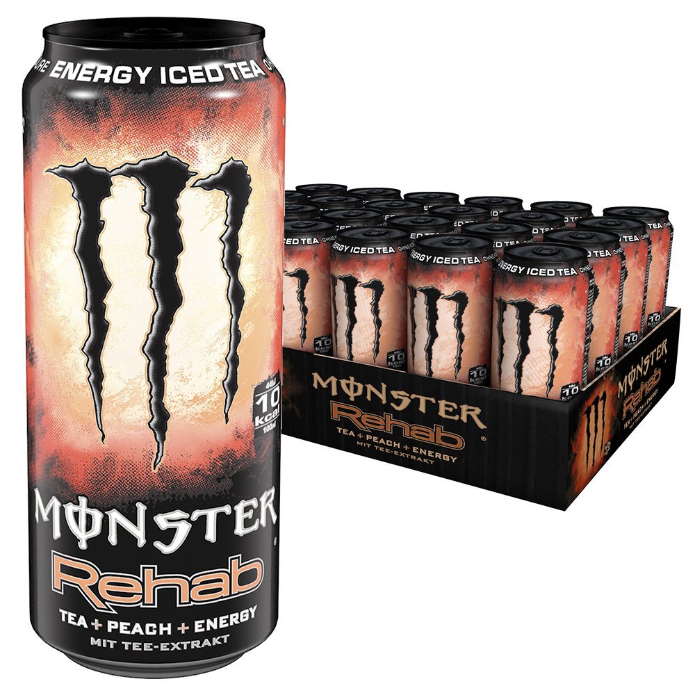 Monster Energy Rehab Peach 500ml x 24 : Amazon.co.uk: Grocery