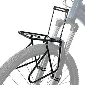 Amazon.com : BUDAOWEN Bicycle Front Rack,Bike Cargo Rack Luggage ...