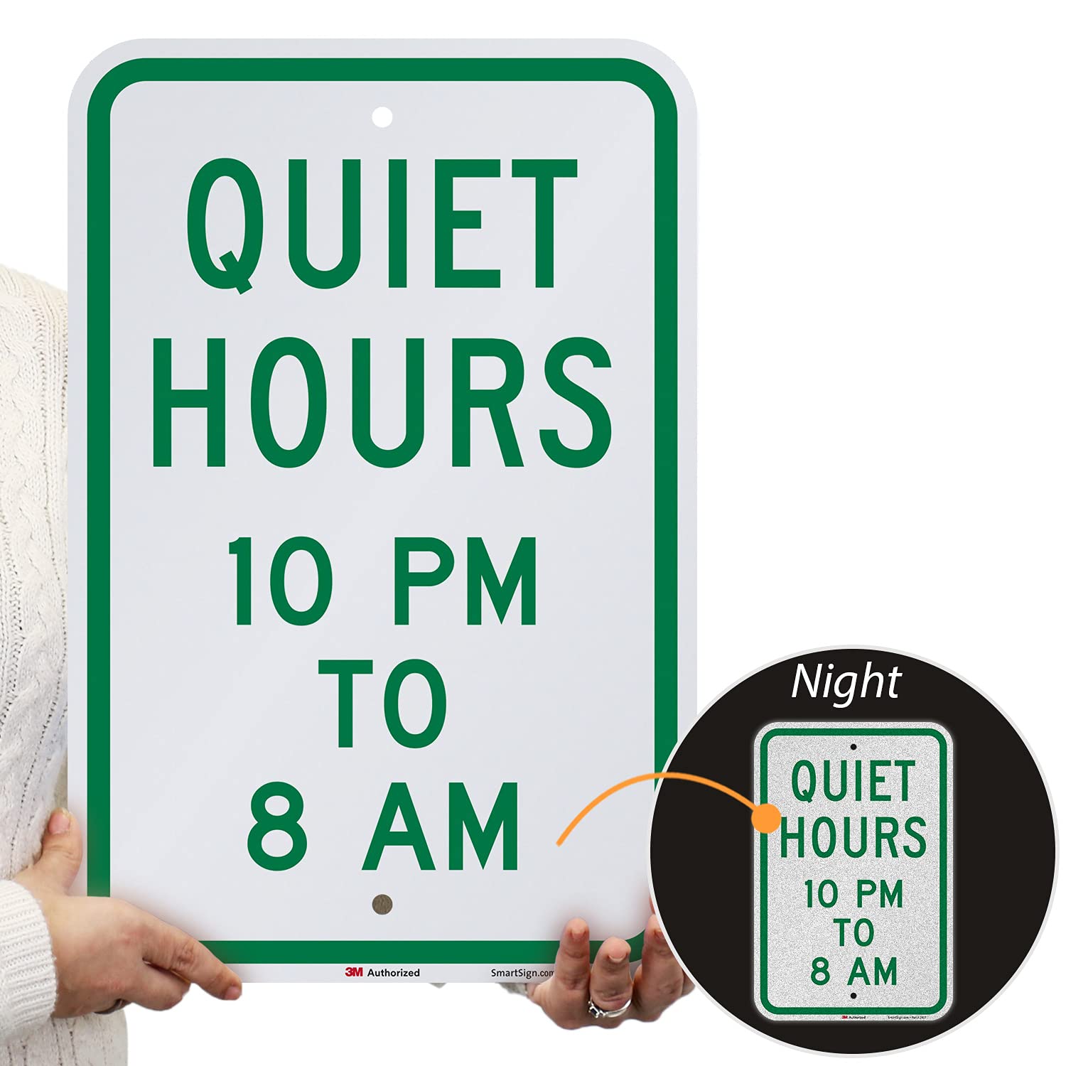 8 10 Quiet Hours Signs