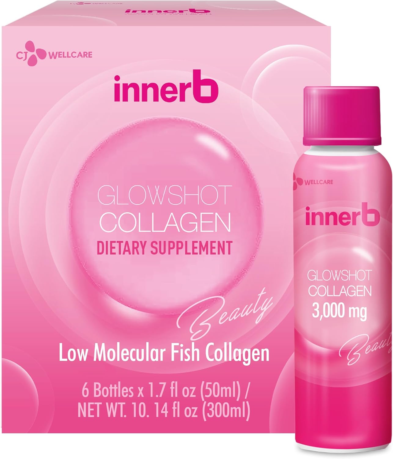Amazon.com: CJwellcare Innerb Glowshot Collagen (10.1fl oz, 6 Servings ...