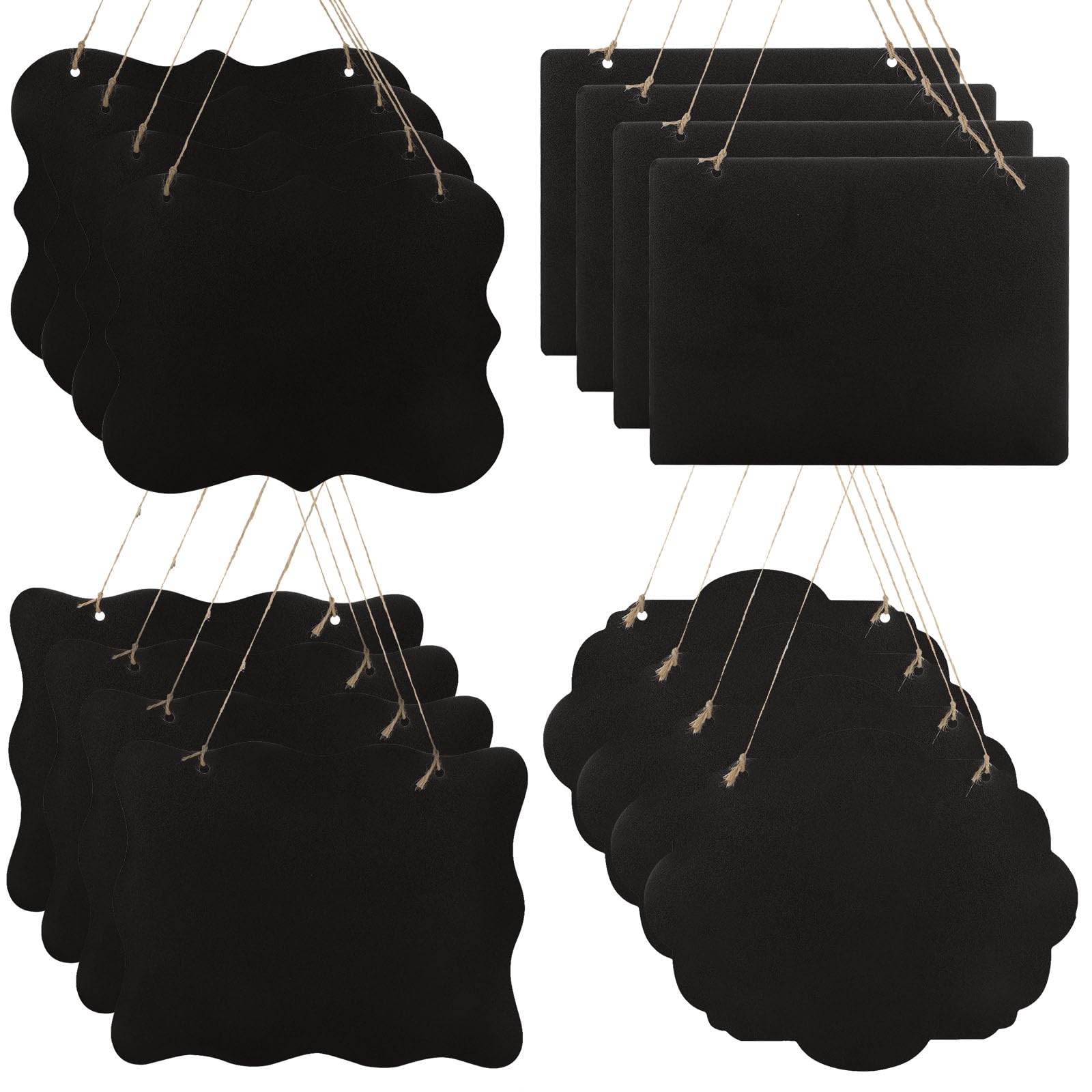 Amazon.com : CertBuy 16 Pack Hanging Chalkboard Signs, Double-Sided ...