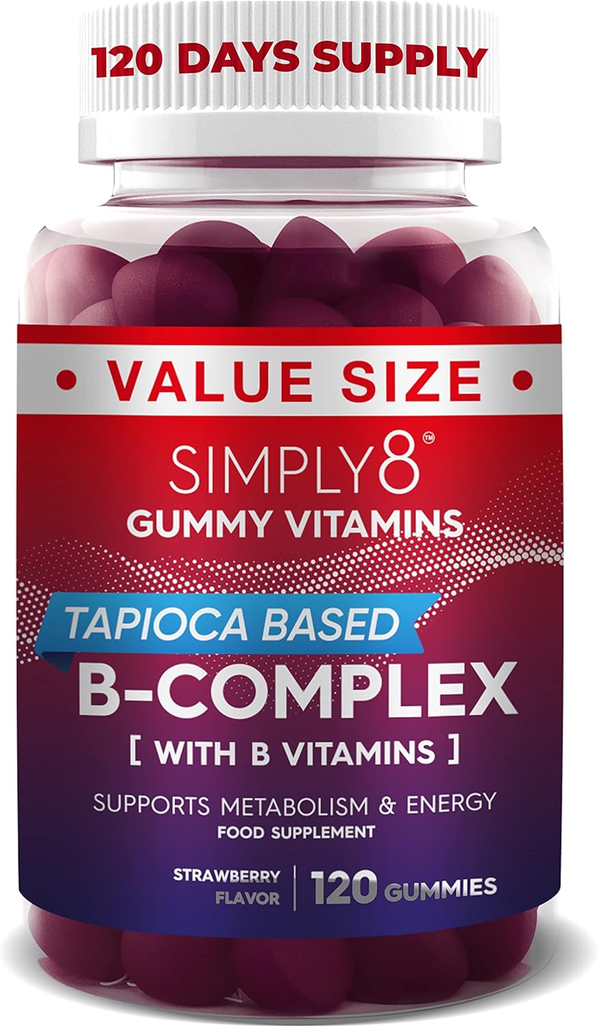 Amazon.com: Simply8 B Complex Gummies - Potent Vitamin B3, B6, B7, B9 ...