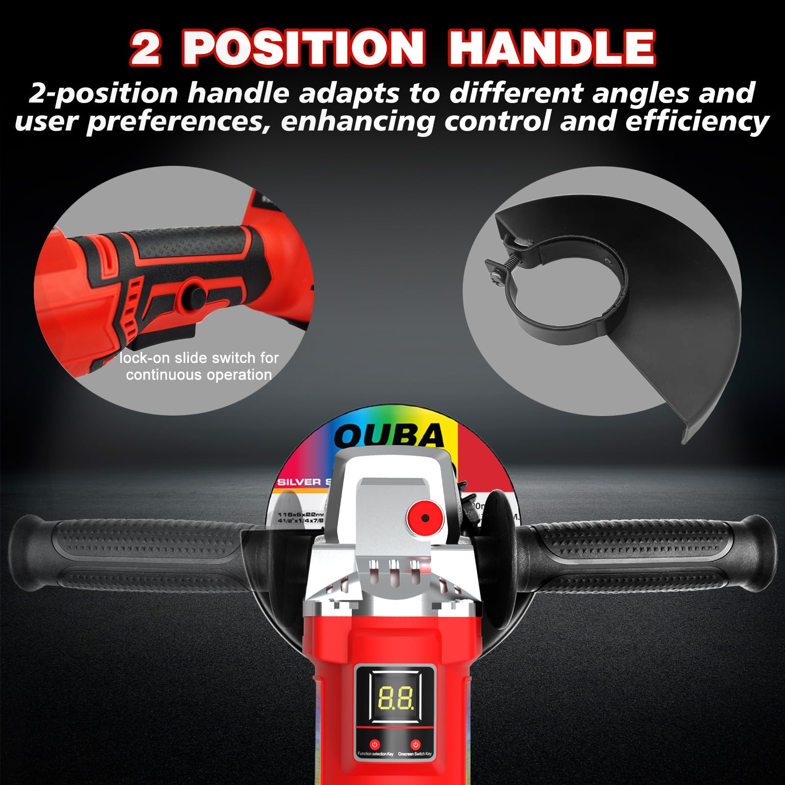 Snapklik.com : OUBA Cordless Angle Grinder Compatible For Dewalt ...