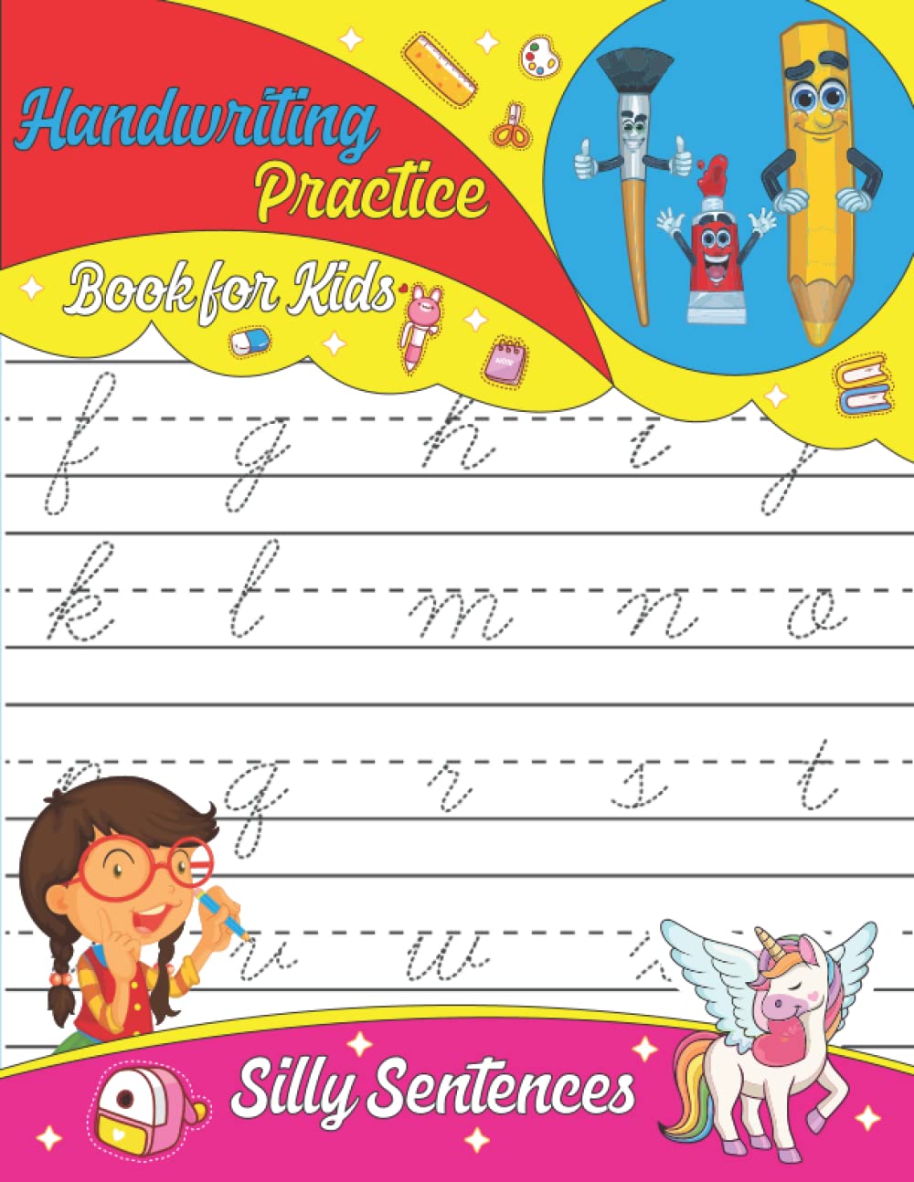 Handwriting Practice Book for Kids (Silly Sentences): Penmanship and ...