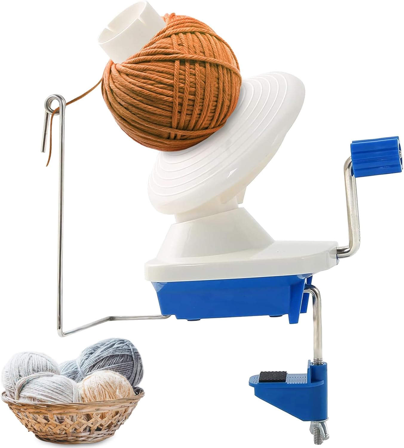 NATGAI Hand-Operated Yarn Ball Winder, Yarn Cake Winder Manual Wool ...