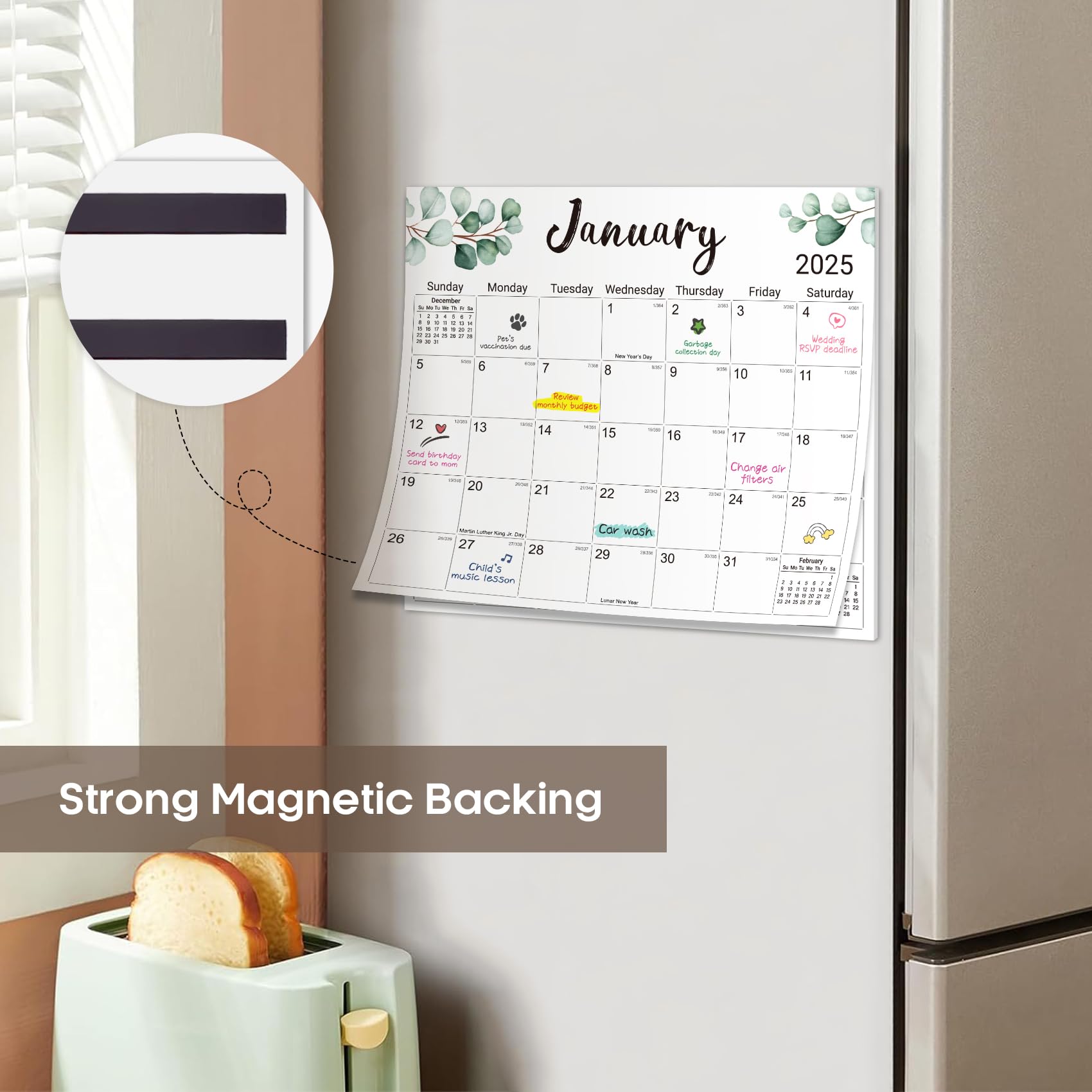 Snapklik.com : Aesthetic 2024 Magnetic Calendar For Refrigerator ...