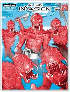 Amazon.com : Thompson Target Alien Invasion Shooting Game Paper Targets ...