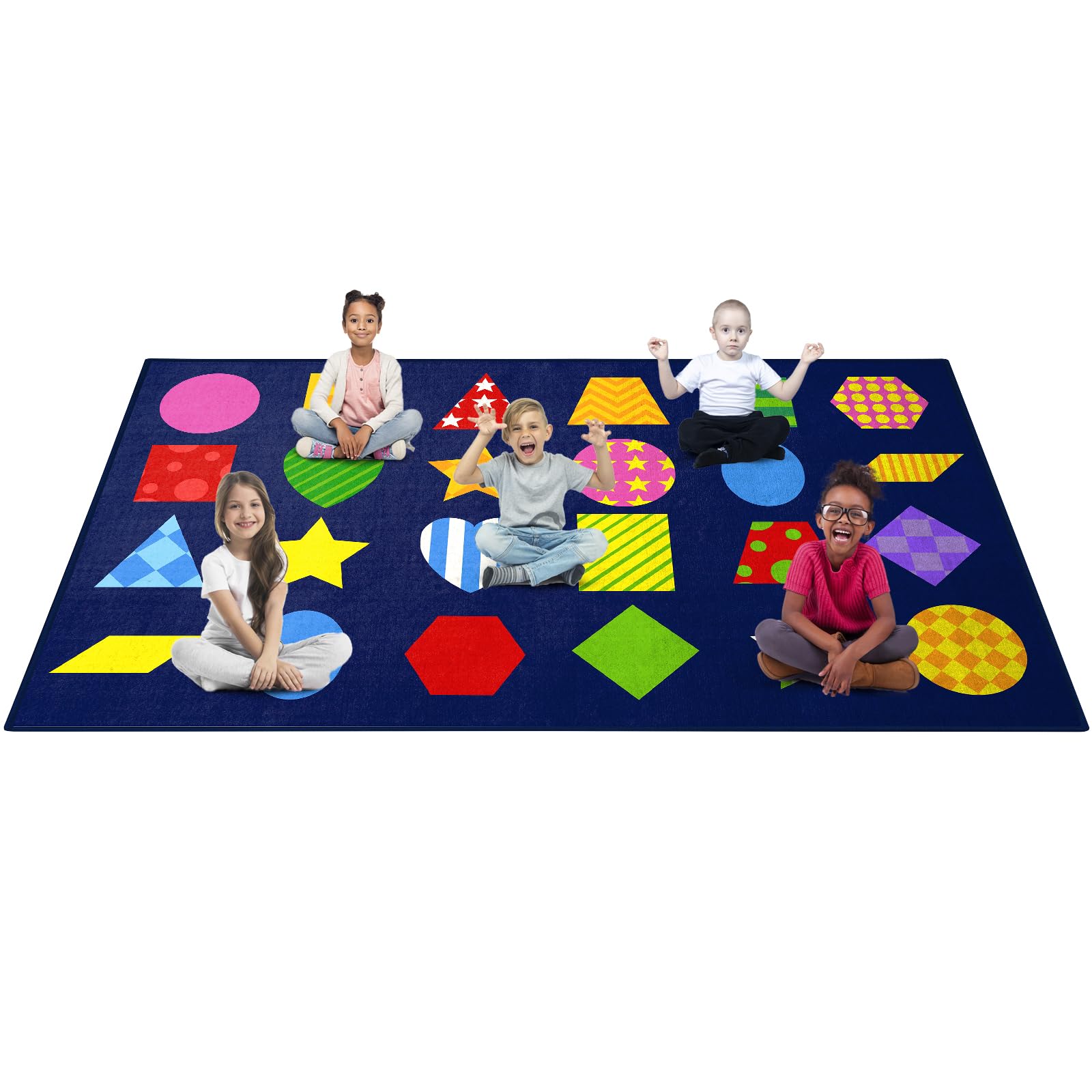Amazon.com: ABCarpet Classroom Rug Kids Carpet Blue Classroom 24 ...