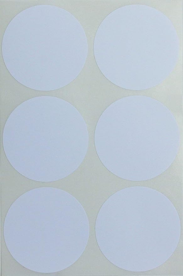 Amazon.com : Round 2" inch White Sticker 50mm Dot Labels for Multi ...