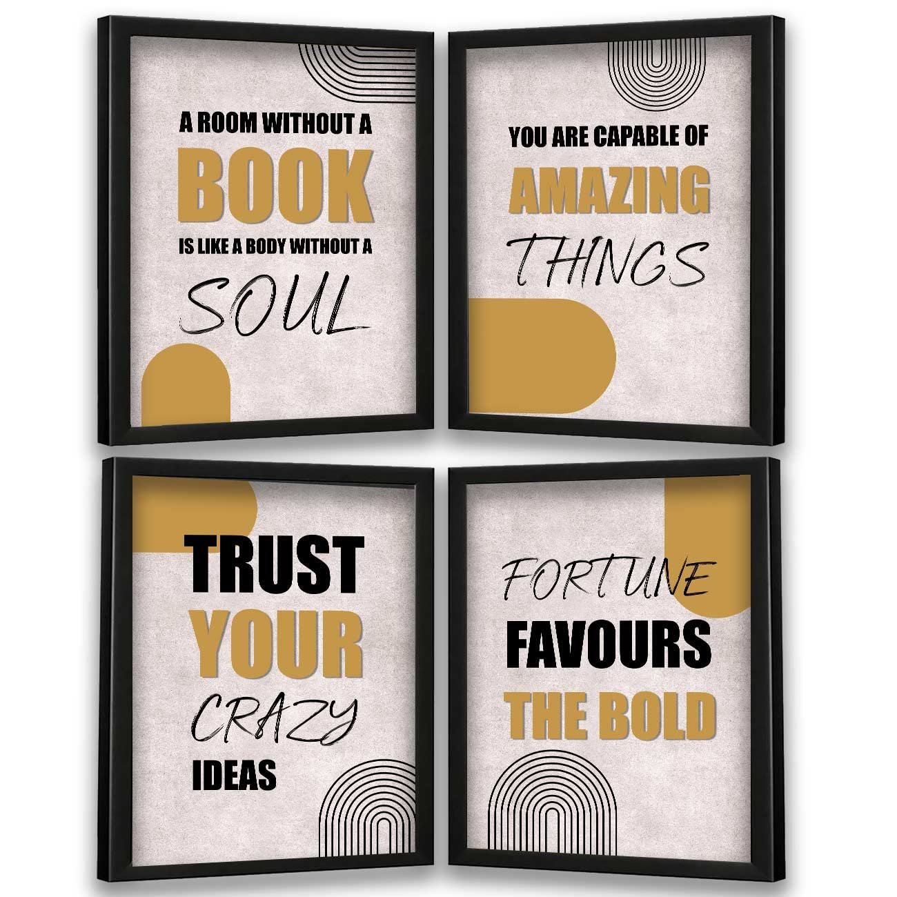 kotart - Motivational Quotes Wall Posters with Frame for Home and ...