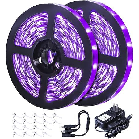 Amazon.com: YAYIT 66ft LED Black Light Strip Kit,1200 Units Lamp Beads ...