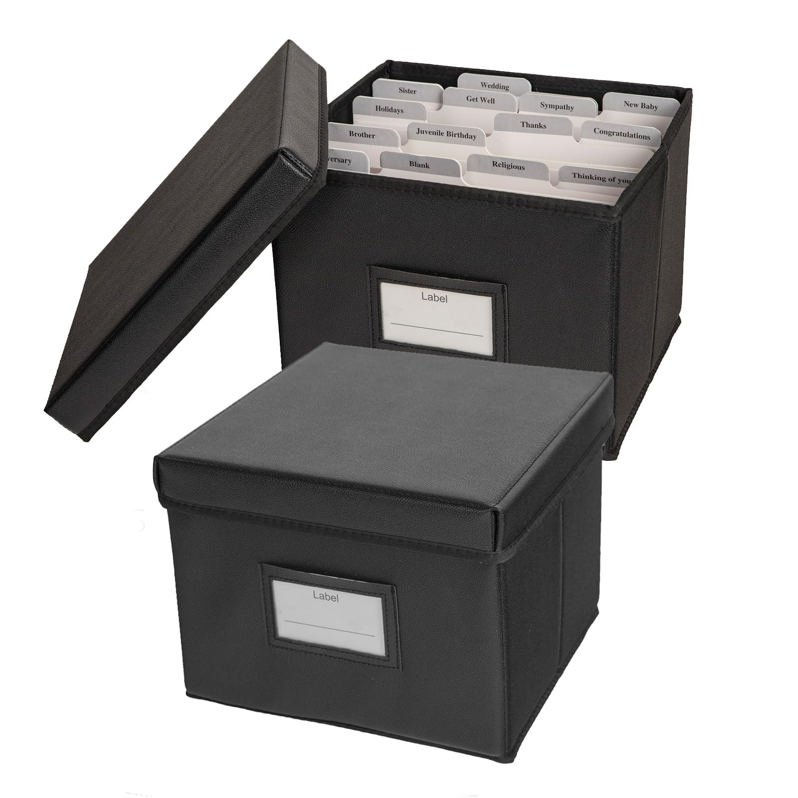 Amazon.com : Lukeline Greeting Card Organizer and Storage Box with 15 ...