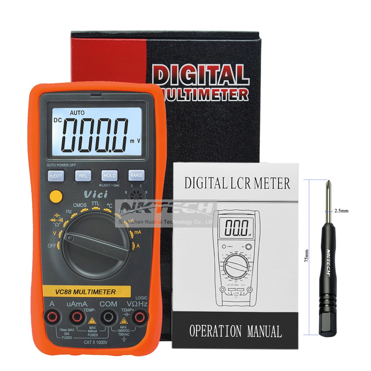 NKTECH VICI VC88 Digital Multimeter Auto Range DMM Resistance ...