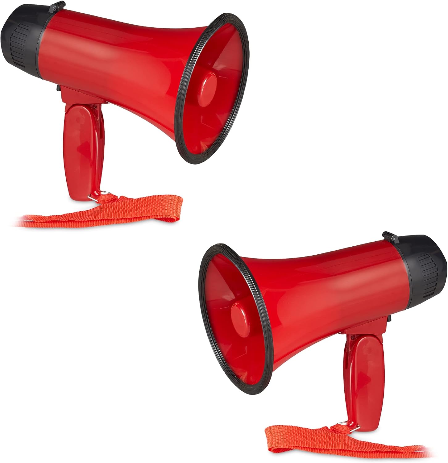 Relaxdays 2X Megafono per Tifosi, Altoparlante in Plastica per Feste e ...