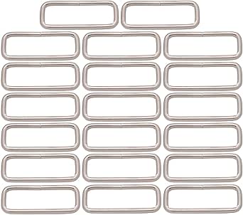 Amazon.com: BIKICOCO Metal Rectangle Ring Buckles Square Strap Webbing ...