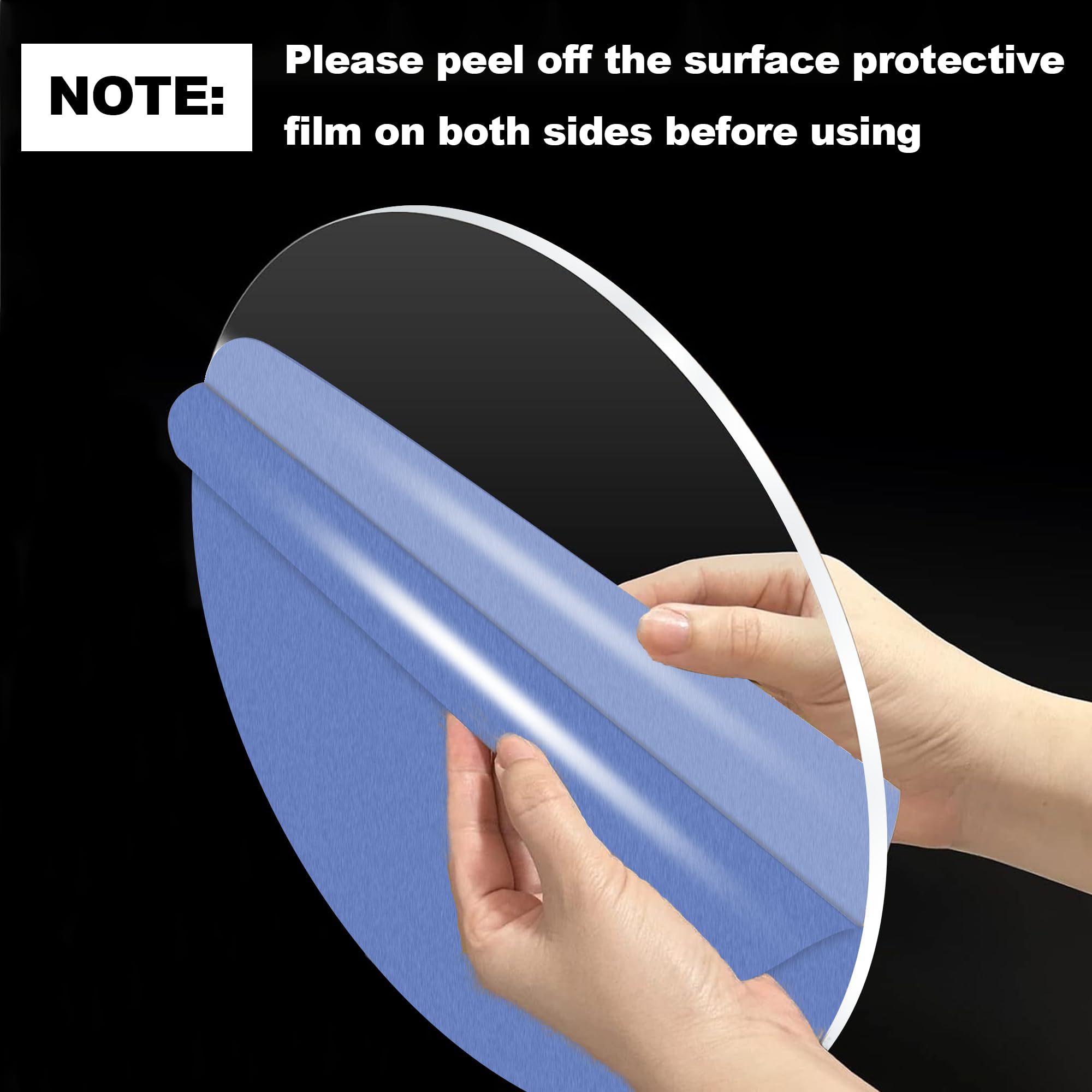 Snapklik.com : 4pcs 9 Inch Diameter Clear Acrylic Circle 1/8" Thick ...
