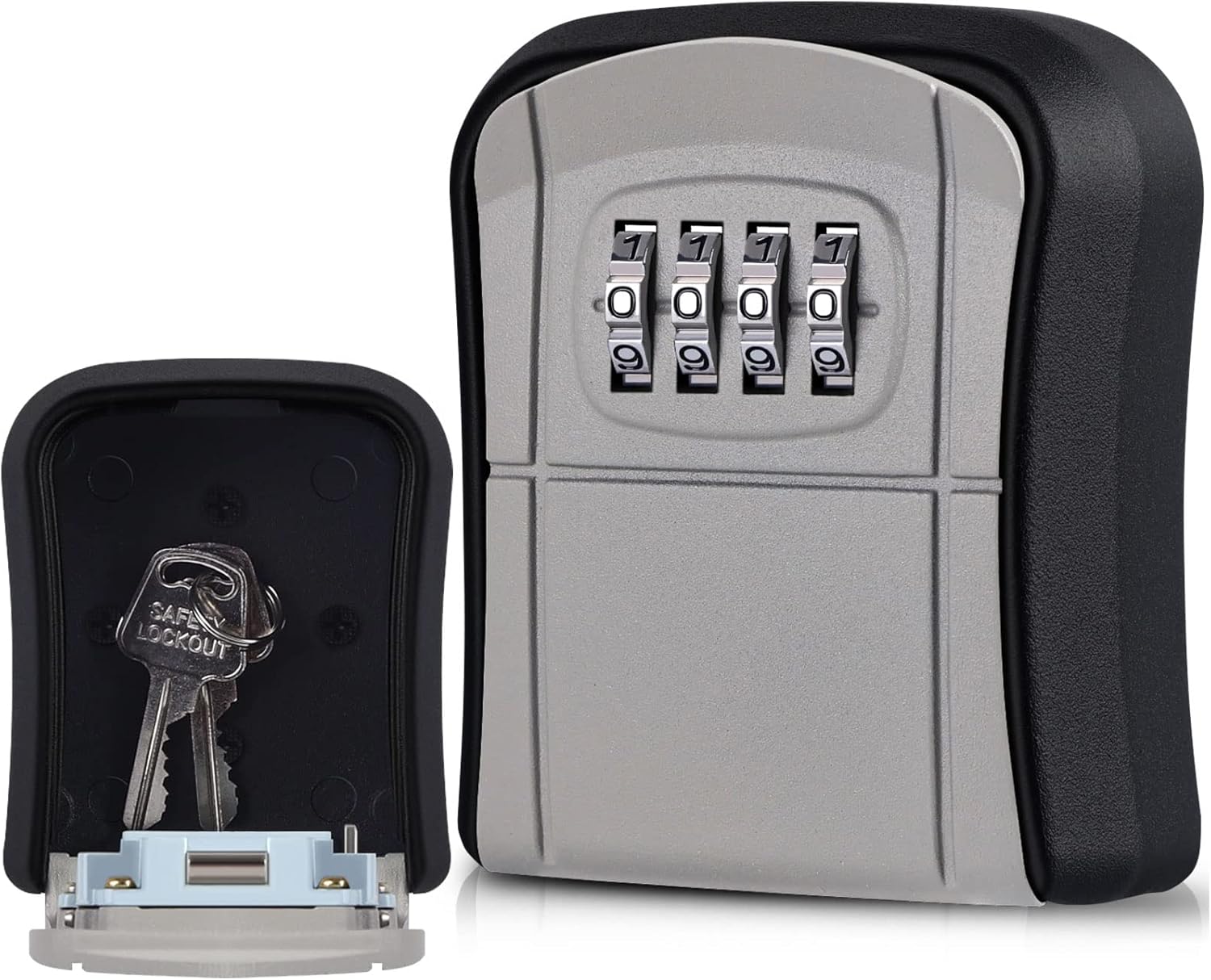 Key Lock Box, Diyife Combination Lockbox Portable Resettable Wall ...
