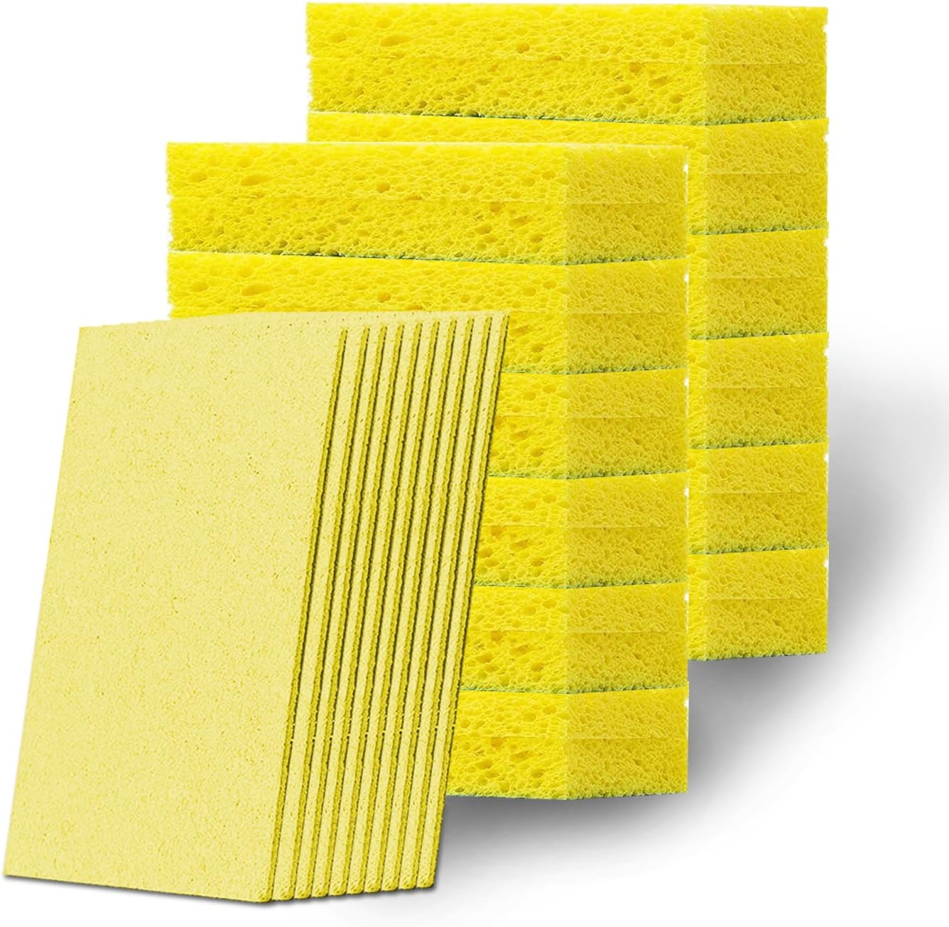 ALLWYOU 12PCS Sponges Kitchen Natural Cellulose Kitchen Sponges Pack ...