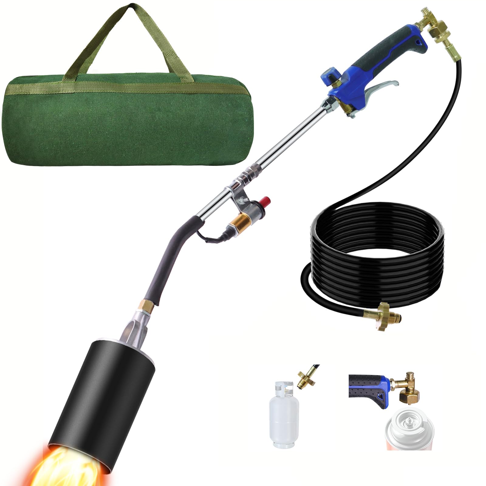 Amazon.com: Propane Torch Weed Burner Kit, Weed Torch with 1lb Propane ...