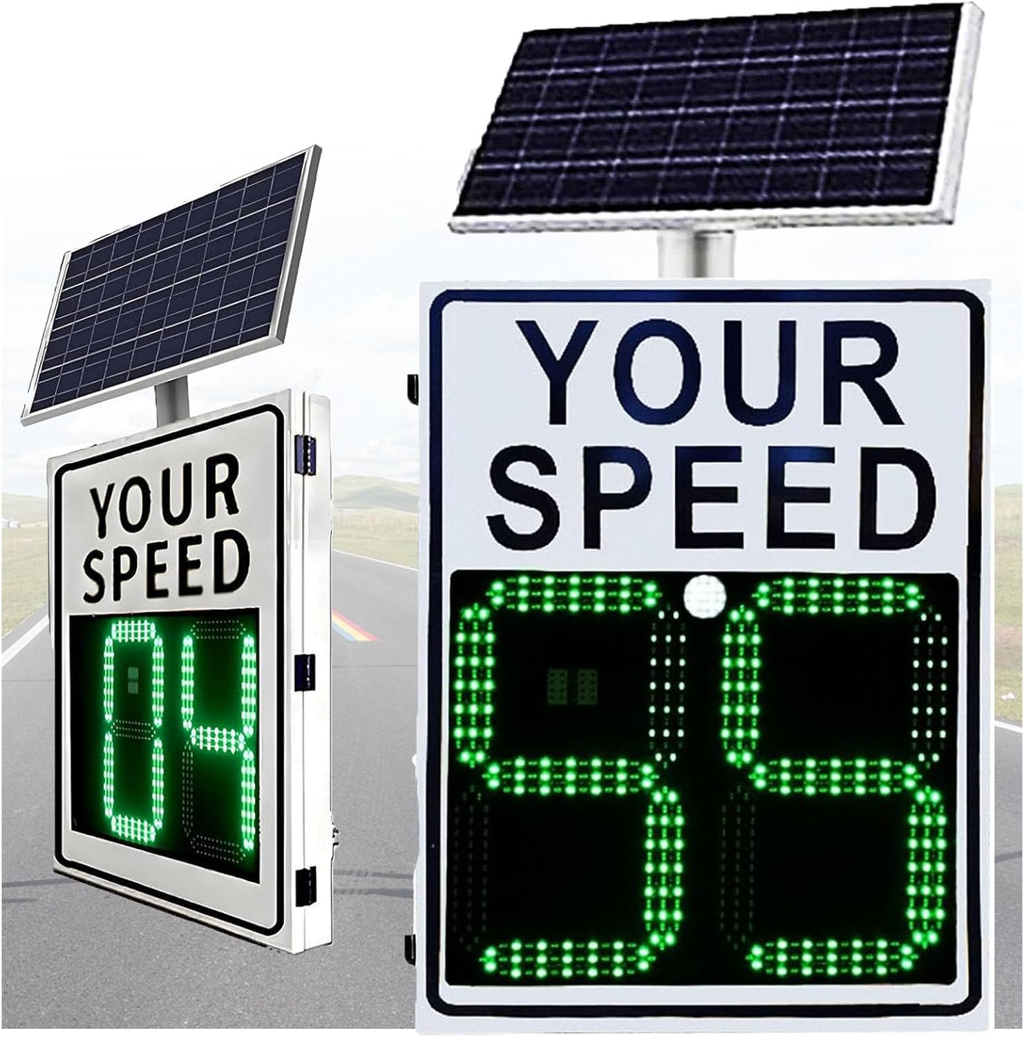 24" X 35" Speed detector, Radar detector, Radar Speed Sign Solar, Led ...
