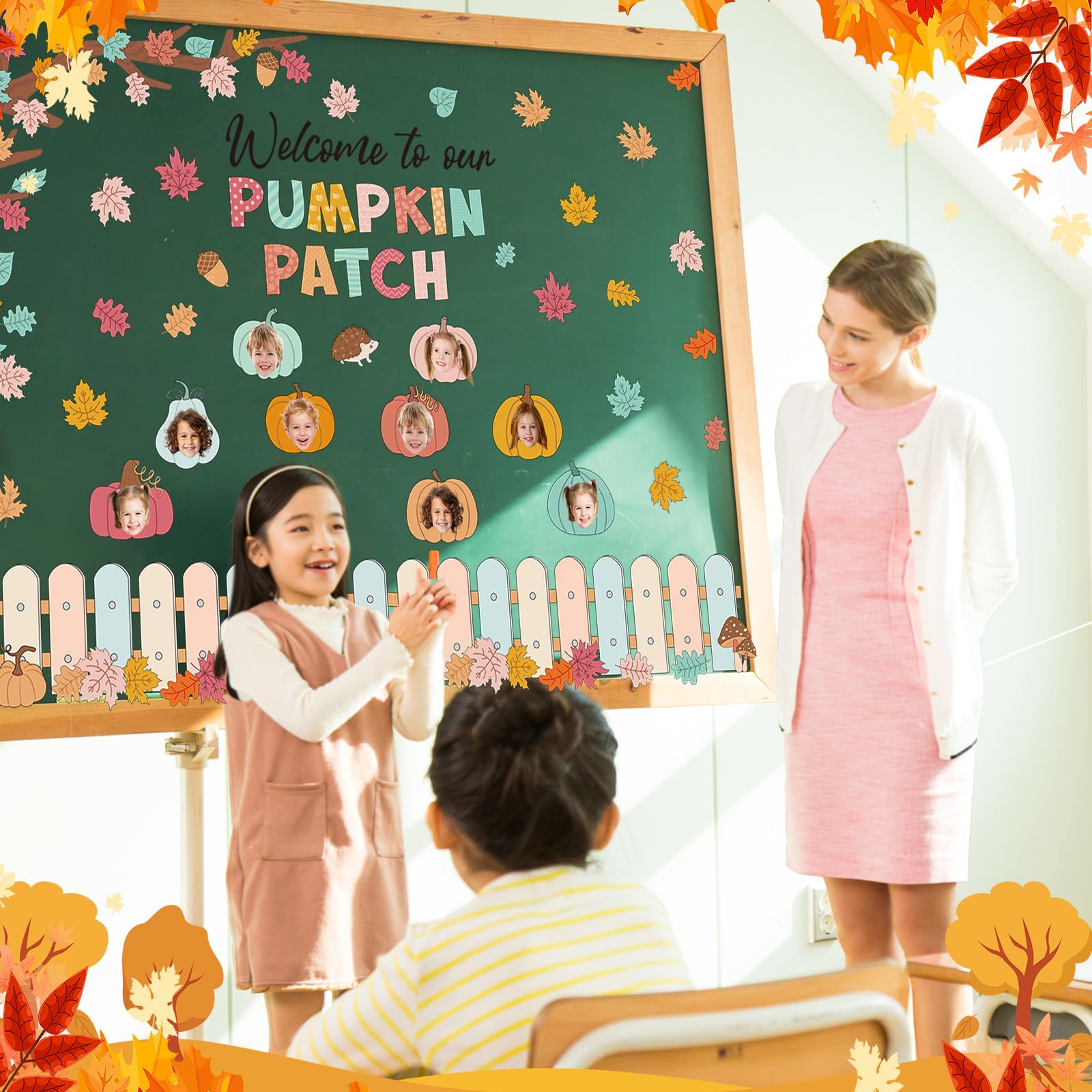 Snapklik.com : Pasimy Fall Bulletin Board Decorations Set Pumpkin ...