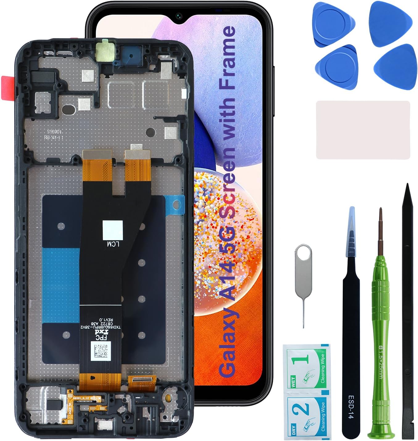 Amazon.com: for Samsung Galaxy A14 5G - Screen Replacement LCD Full ...