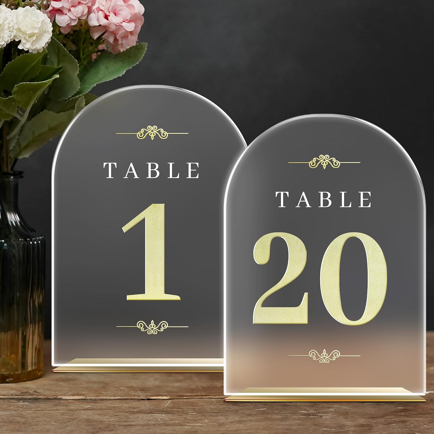 Amazon.com: Generic Elegant Gold Frosted Acrylic Table Numbers Set ...