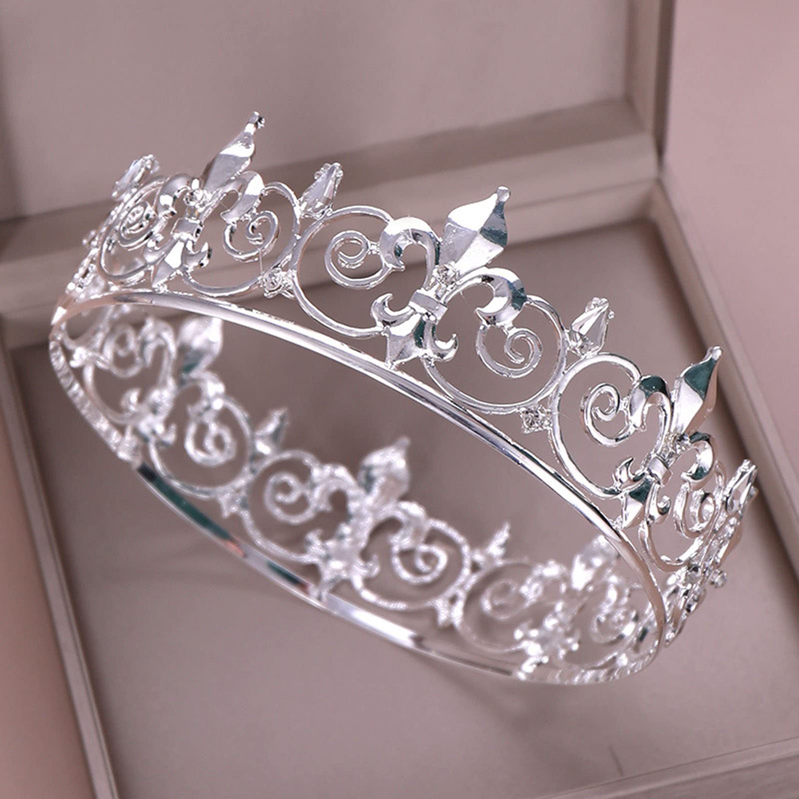 Snapklik.com : LKBBC King Crown For Men - Full Round Metal Royal ...