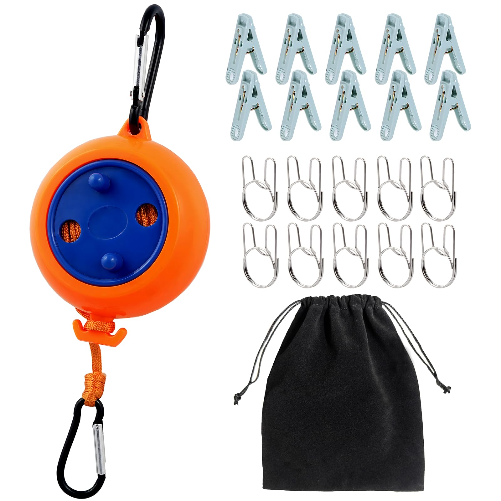 Amazon.com: WaWacomp Portable Travel Clothesline is 32 Ft Retractable ...