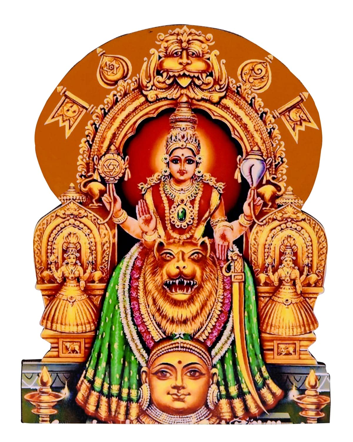 Buy Vils Kollur Goddess Sri Mookambika Devi Divine Holy Blessing Wood ...