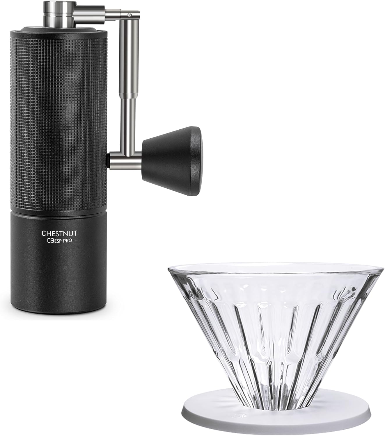 Amazon.com: TIMEMORE Chestnut C3 ESP Pro Hand Coffee Grinder, Glass ...