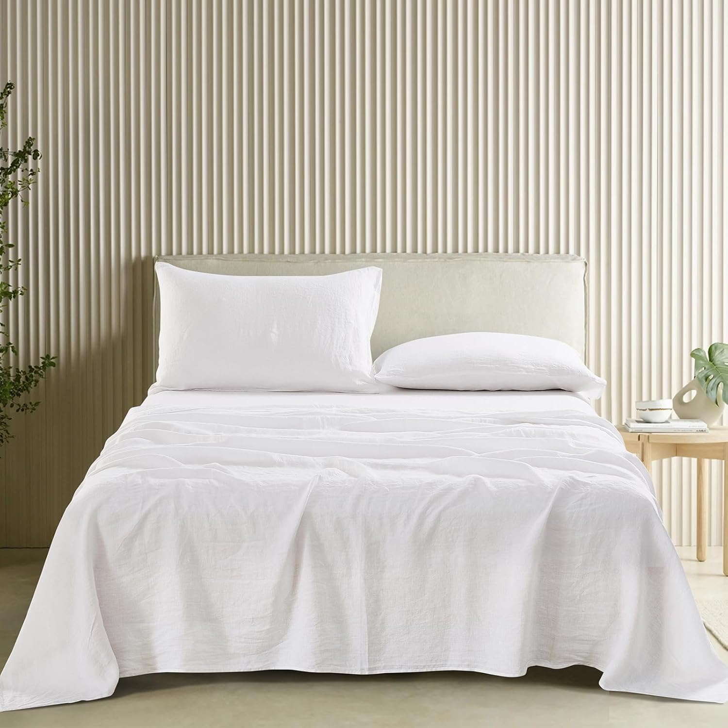 Amazon.com: pinéllia Linen Sheets Queen Size,100% Natural French Flax ...