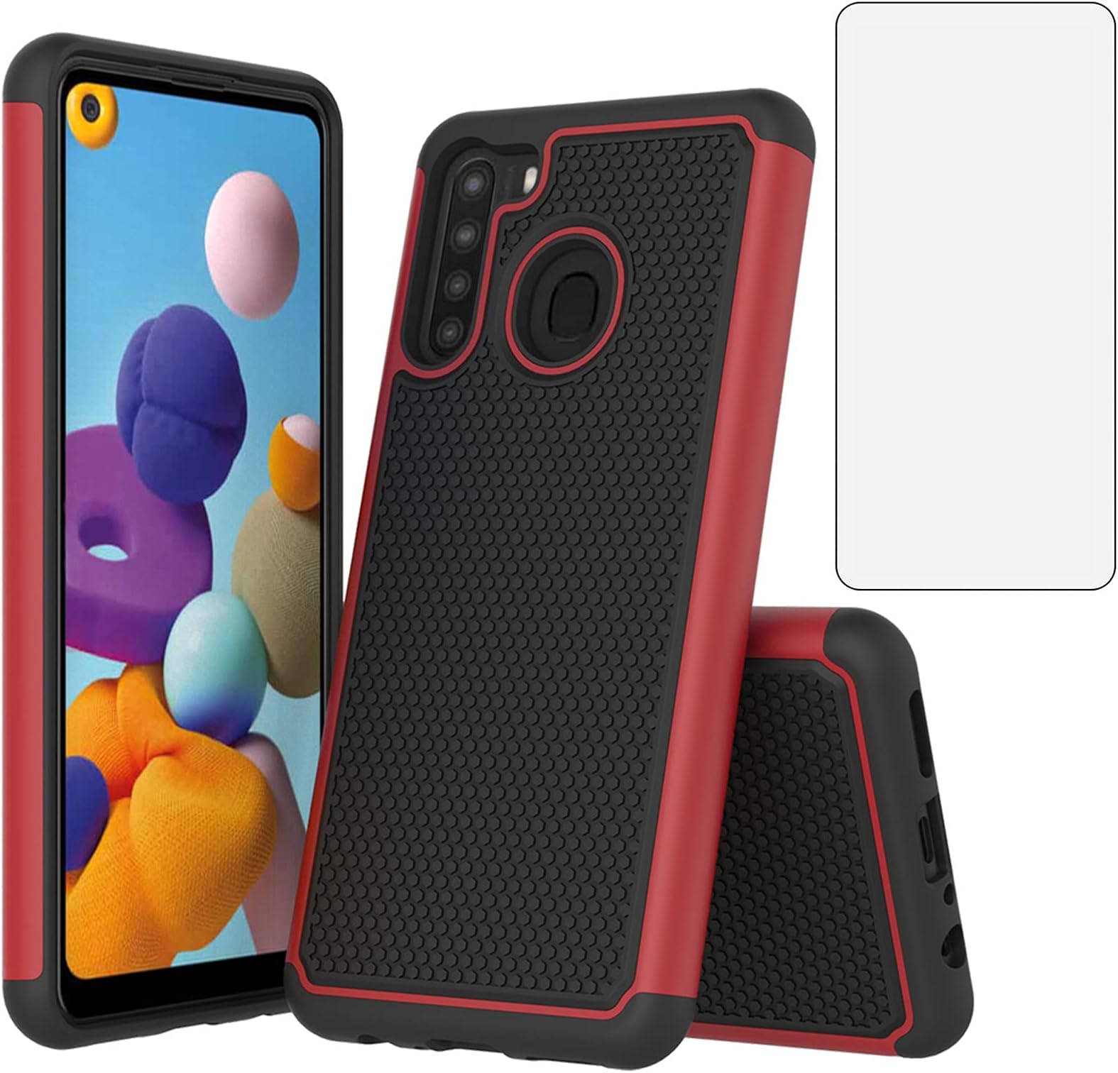 Amazon.com: Asuwish Compatible with Samsung Galaxy A21 Case Tempered ...