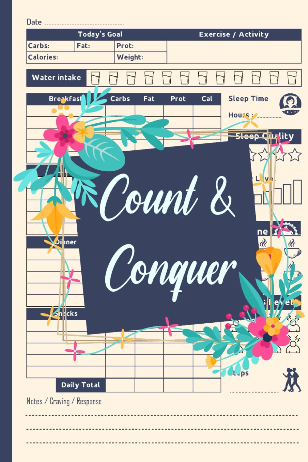 Calorie counting diary: Track Your Calories, Carbs, Protein, Fat, and ...