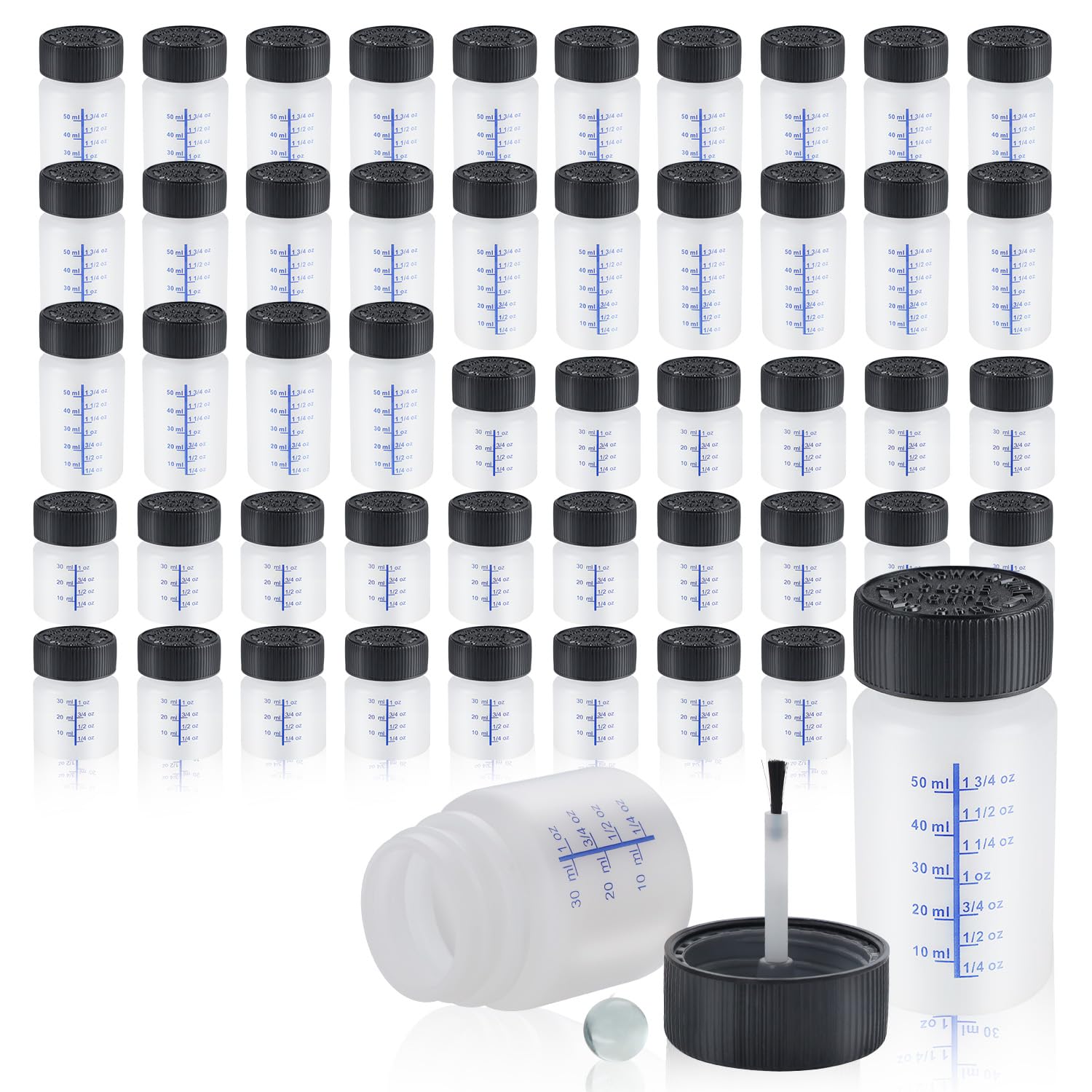 Amazon.com: Lichamp Touch Up Paint Container, 25pc 1 oz and 25pc 2 oz ...