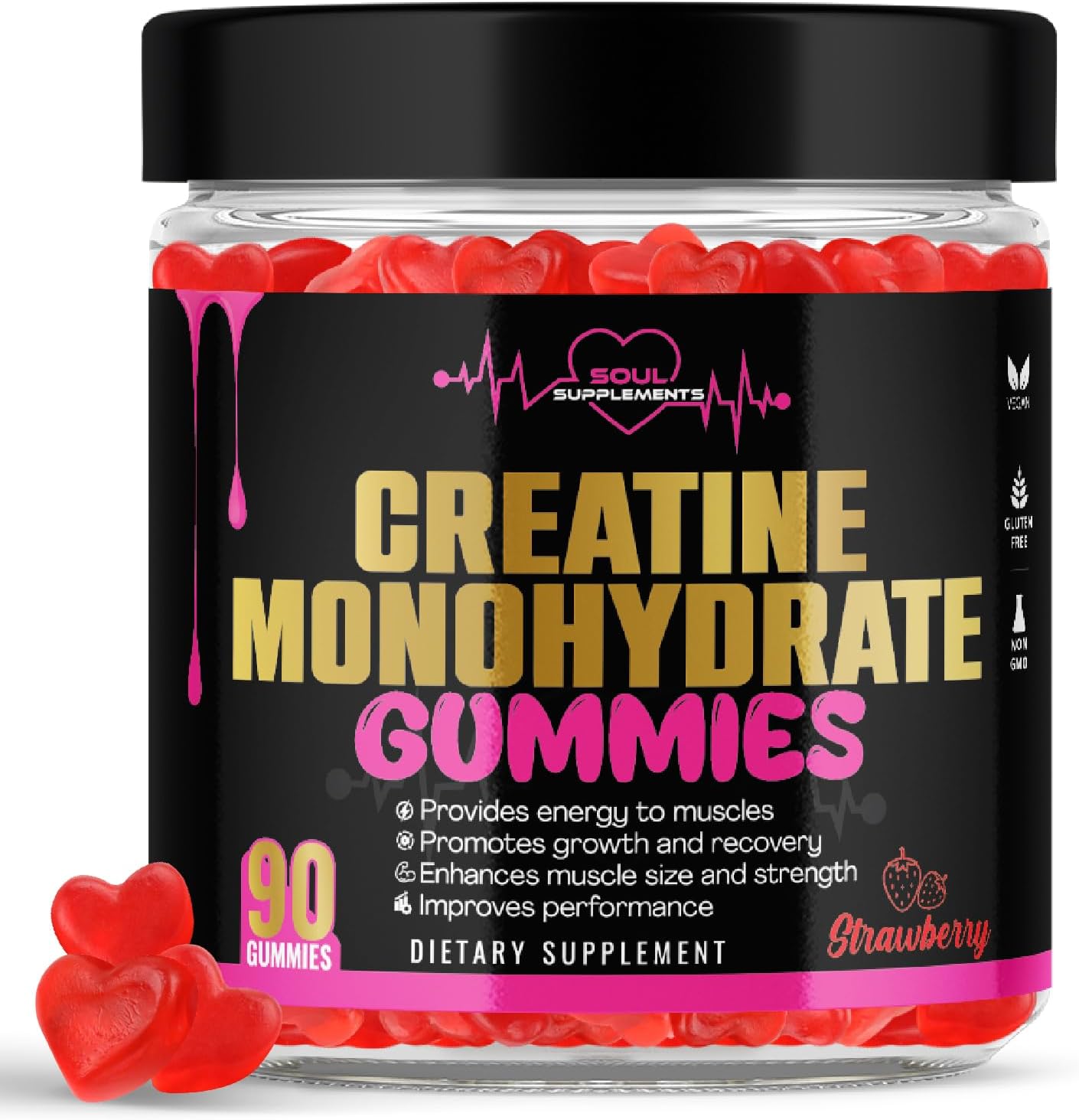 Amazon.com: Generic Creatine Monohydrate Gummies for muscle recovery ...