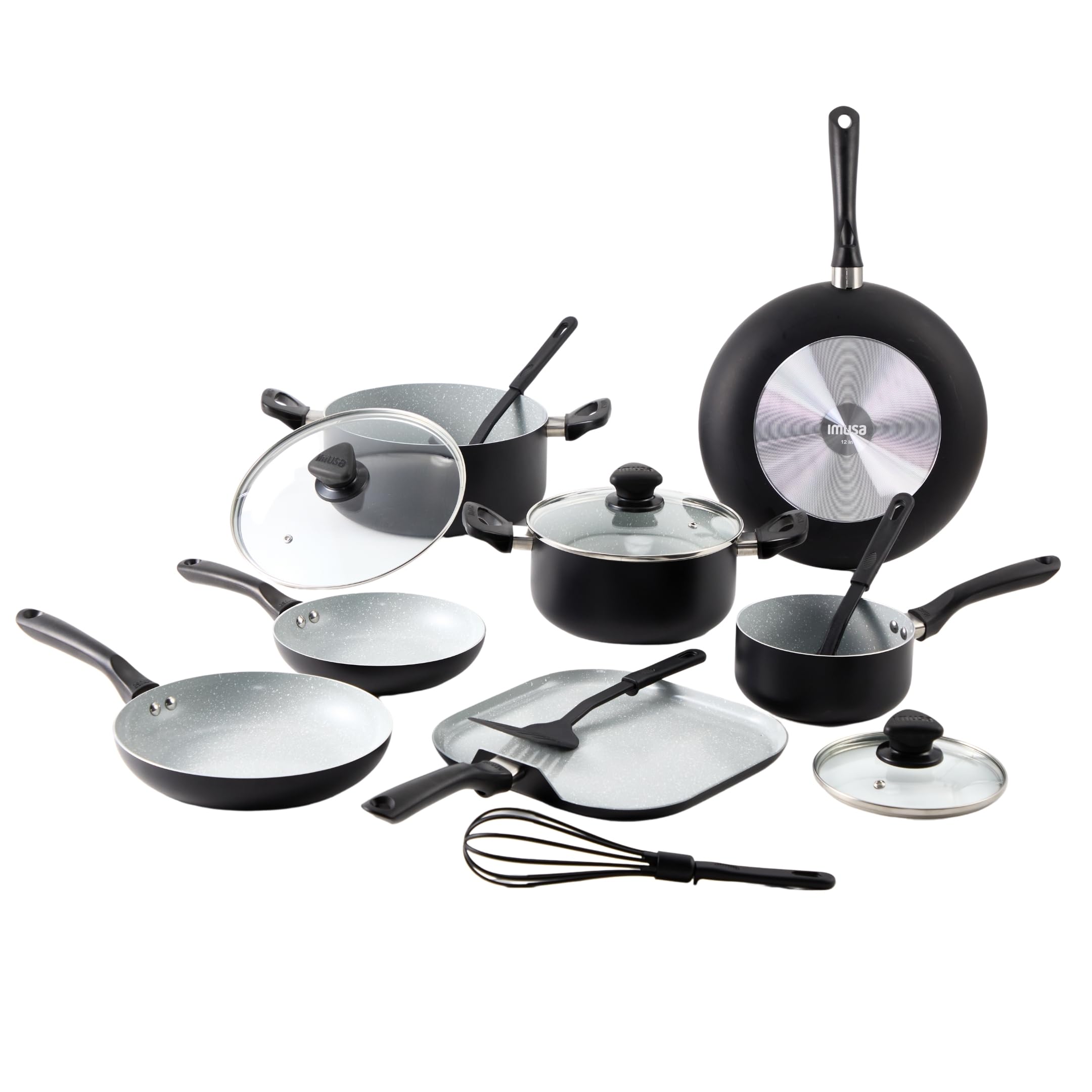 Snapklik.com : IMUSA Nonstick Ceramic Cookware Set 14-Piece