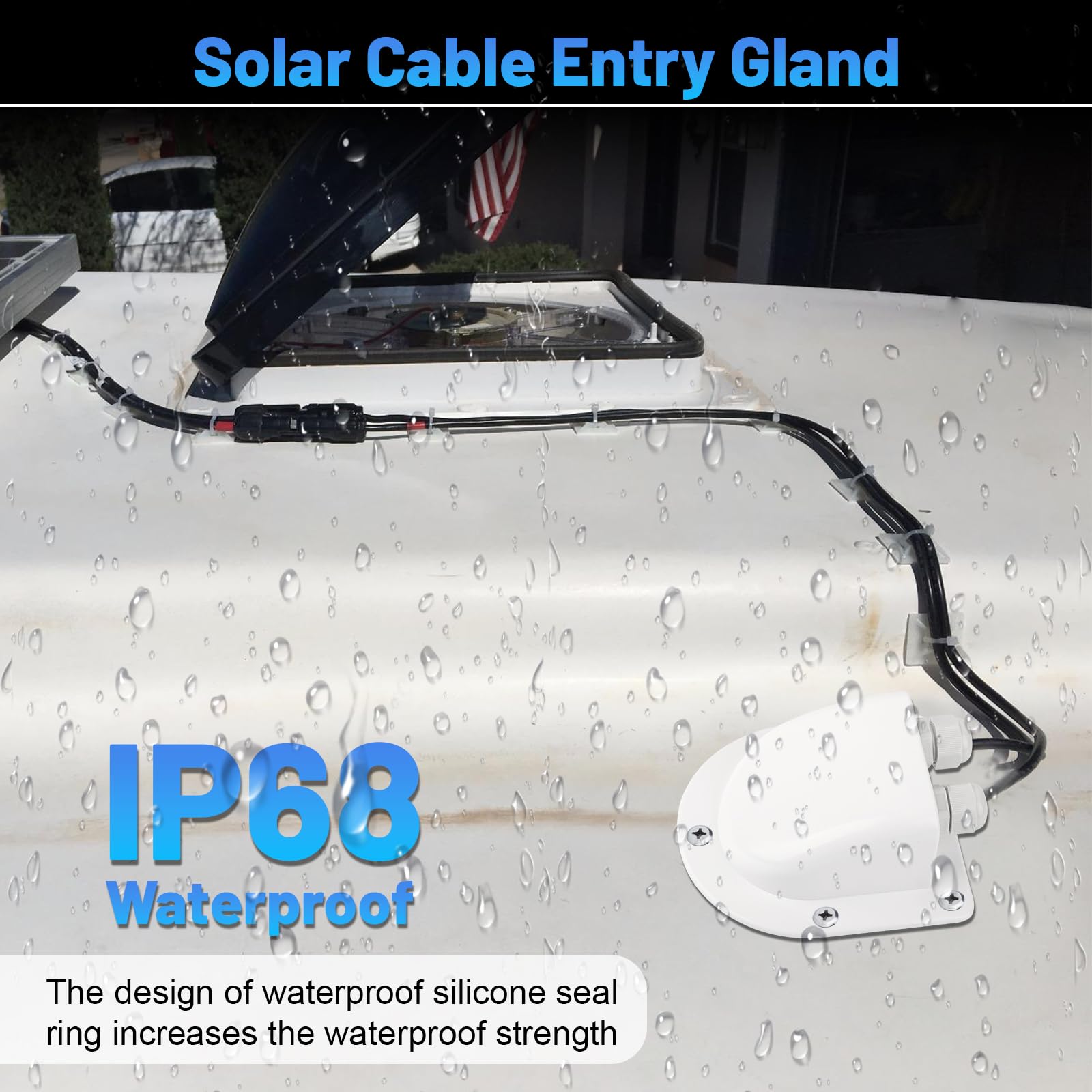 Snapklik.com : EINDER Waterproof Solar Double Cable Entry Gland For All ...