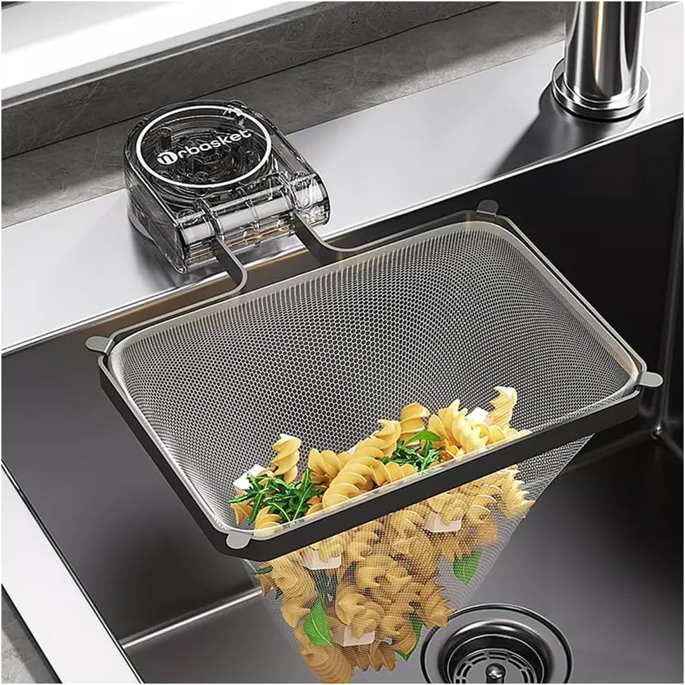 EHERDM Folding Kitchen Sink Drain Strainer with 100Pcs Net Bags ...