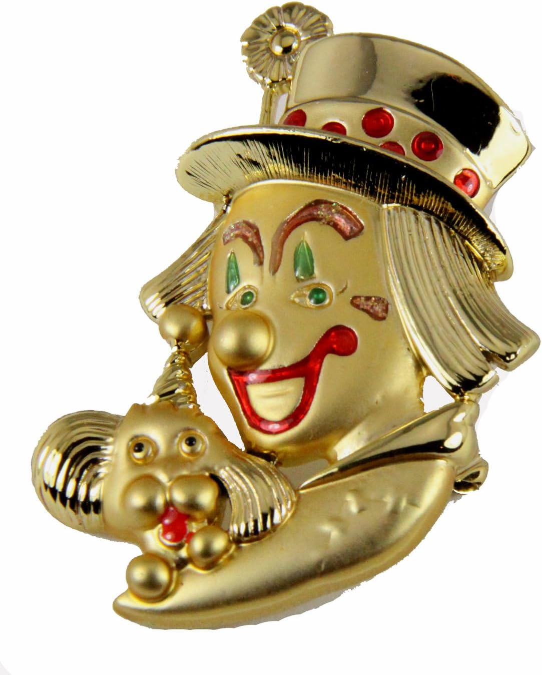 Amazon.com: 6030638 Clown Pin Lapel Brooch Shriner 2 Tone Detailed ...