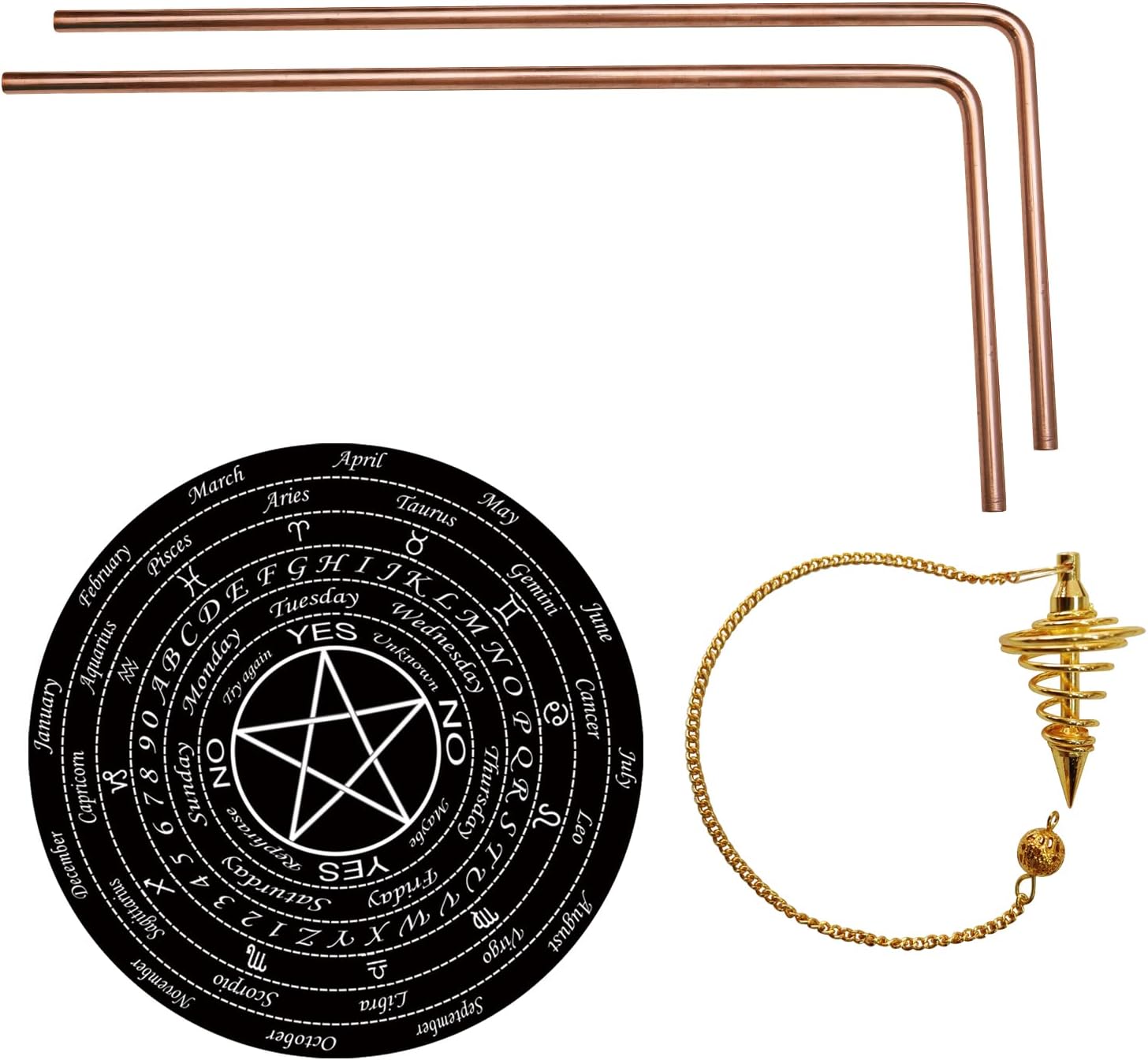 Vastu Vardan Brass Dowsing Rods Pair with Plastic Handle | Set of Board ...