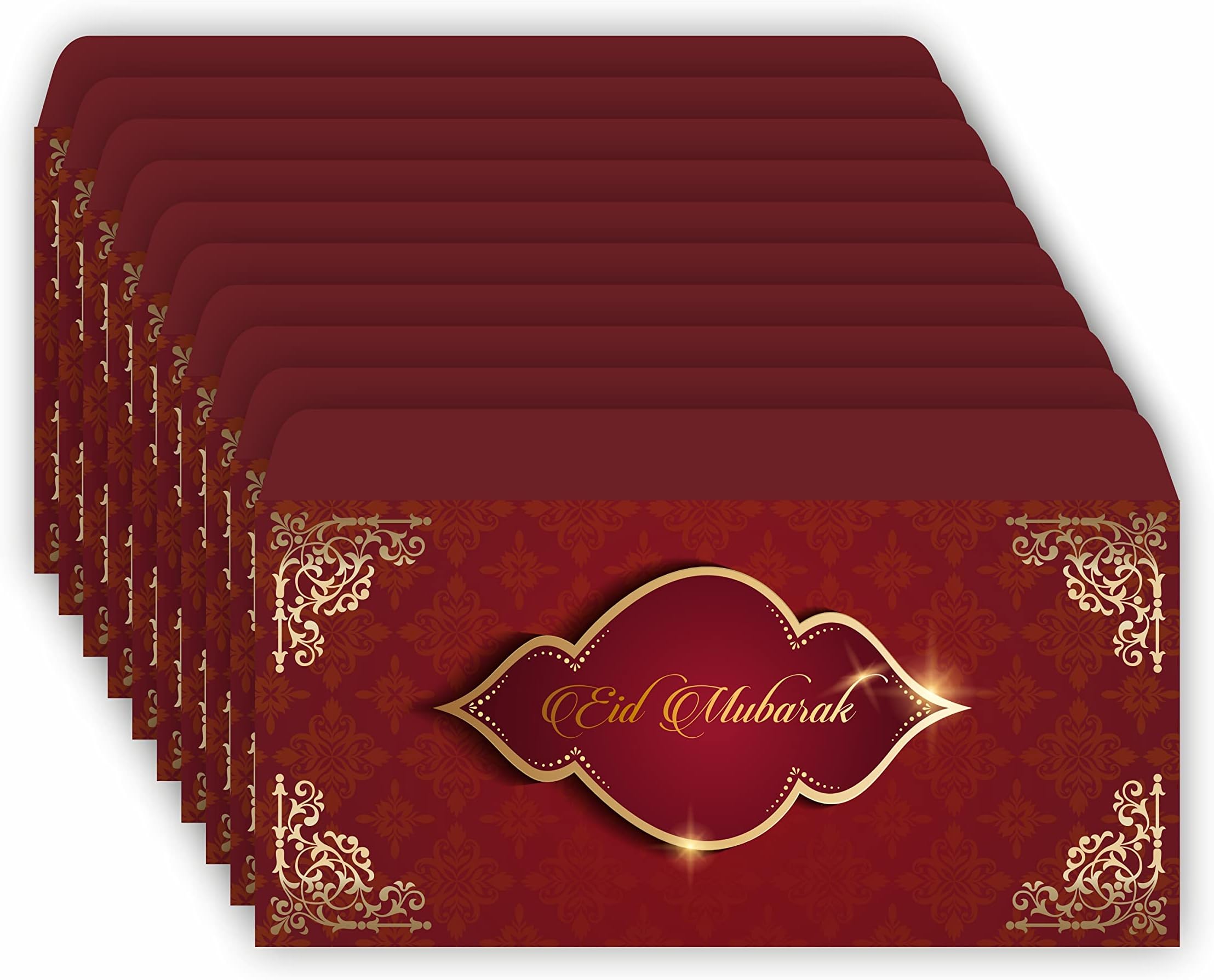 Combo Pack 12 Eid Mubarak Envelopes + 12 Envelope Seal Stickers Shagun ...