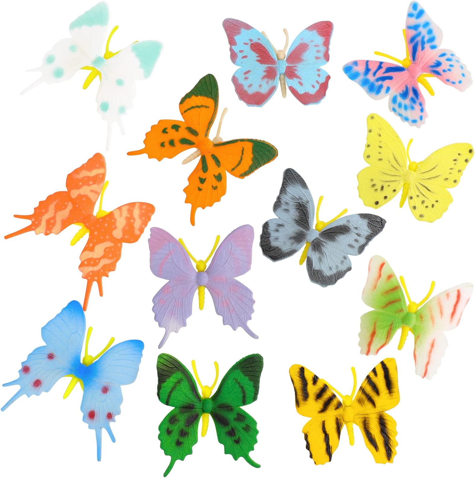 Cobee Miniature Butterfly Figures,12 Pieces Realistic Butterflies ...