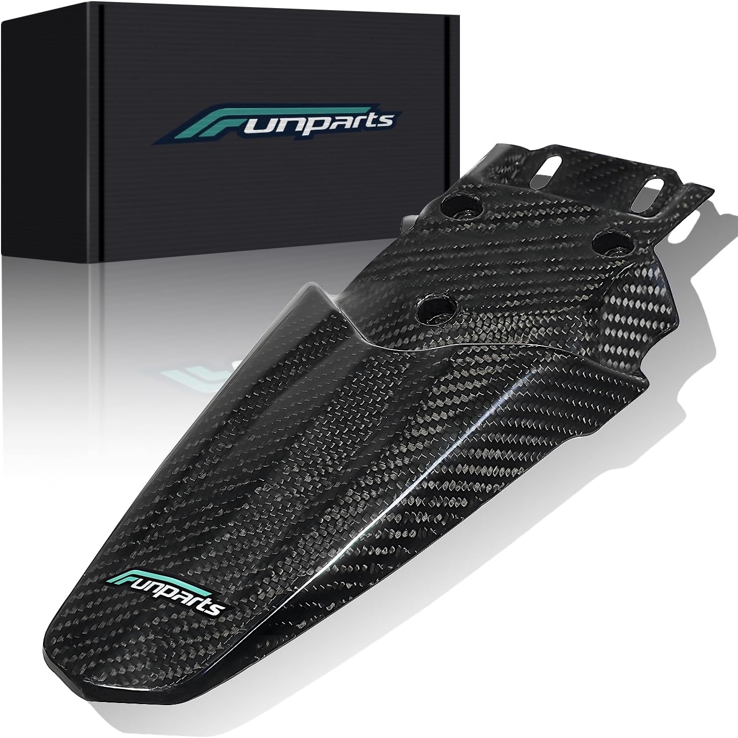 Amazon.com: Funparts Carbon Fiber Rear Fender Protector Mudguard for ...