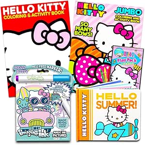 Amazon.com: Hello Kitty Coloring & Activity Book Super Set - 4 Hello ...