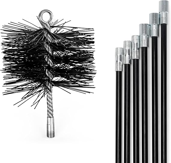 Amazon.com: Stanbroil Round Chimney Cleaning Brush with 18 feet ...
