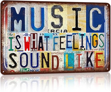 Amazon.com: JBYMsign Vintage Music Room Wall Decor Inspirational Quotes ...