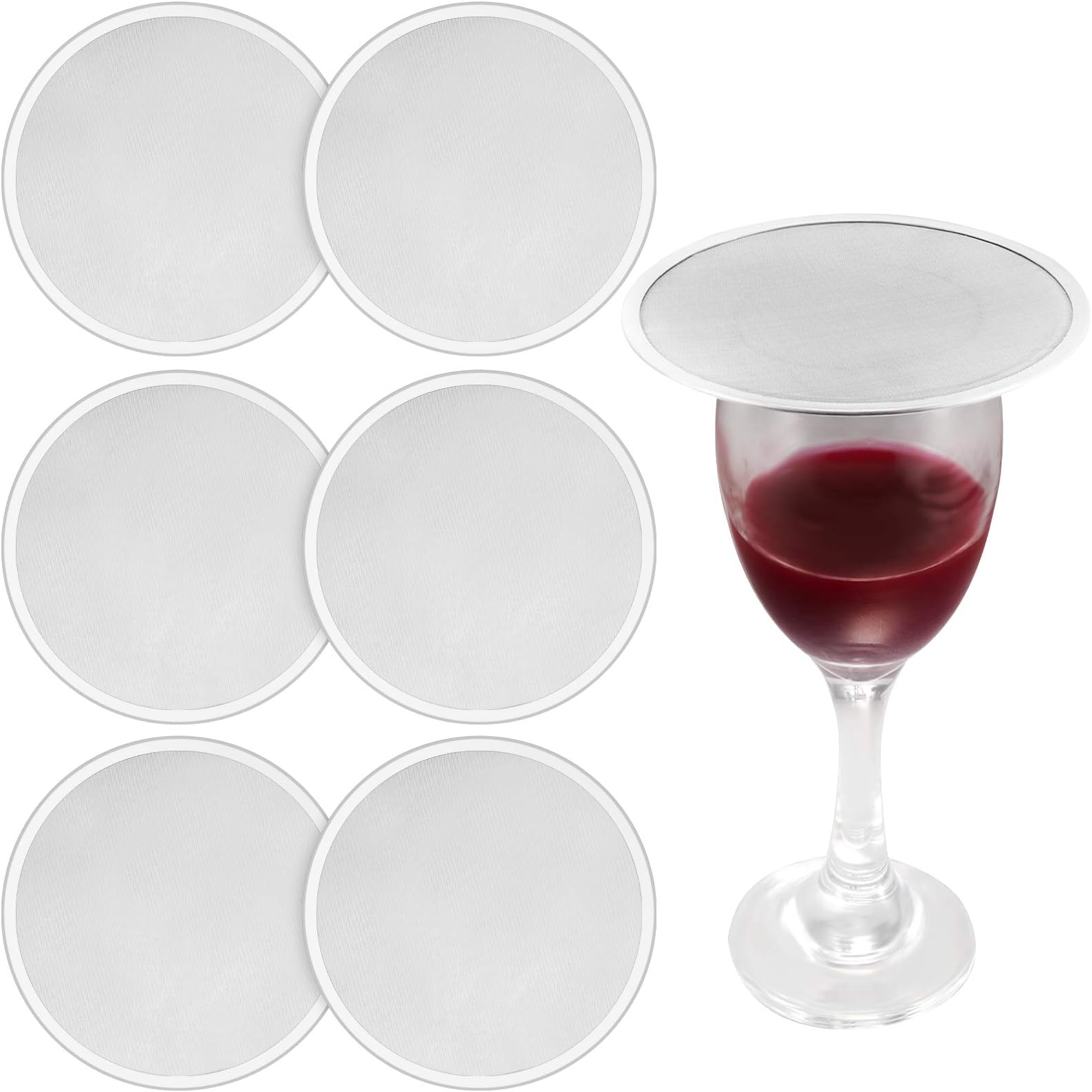 Amazon.com: Stainless Steel Drink Covers Wine Glass Cover Keeps Debris ...