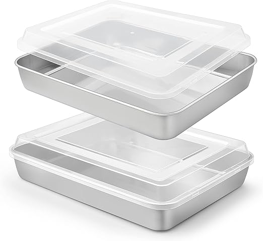 Amazon.com: Herogo Baking Pan with Lid, 9 x 12 Inch Stainless Steel ...