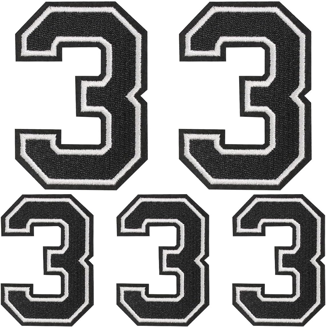 Amazon.com: Iron on Numbers Patches, 5 Pieces Full Embroidered Numbers ...